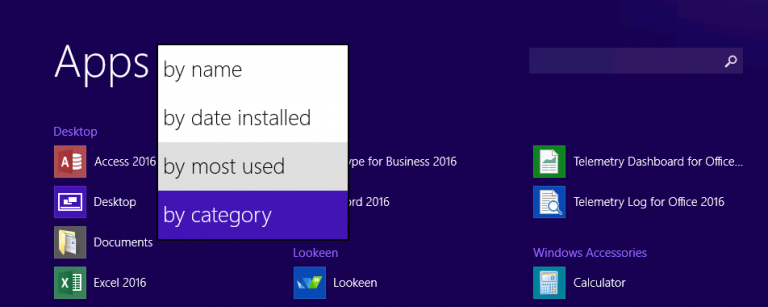 How To Use Windows 8 Desktop Search - Lookeen