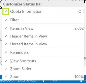How to Find your Mailbox Size and Exchange Quota - Lookeen