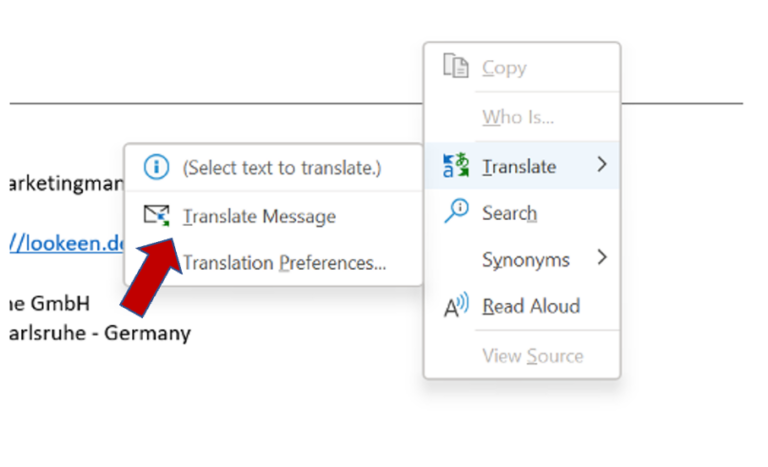 Outlook: Translate Emails – This Is How it Works - Lookeen