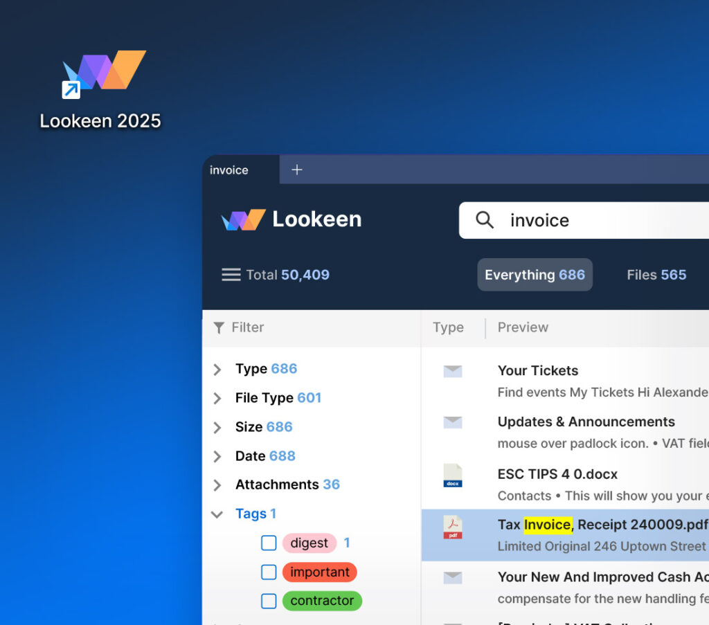 Windows and Outlook Search - Search your PC with Lookeen
